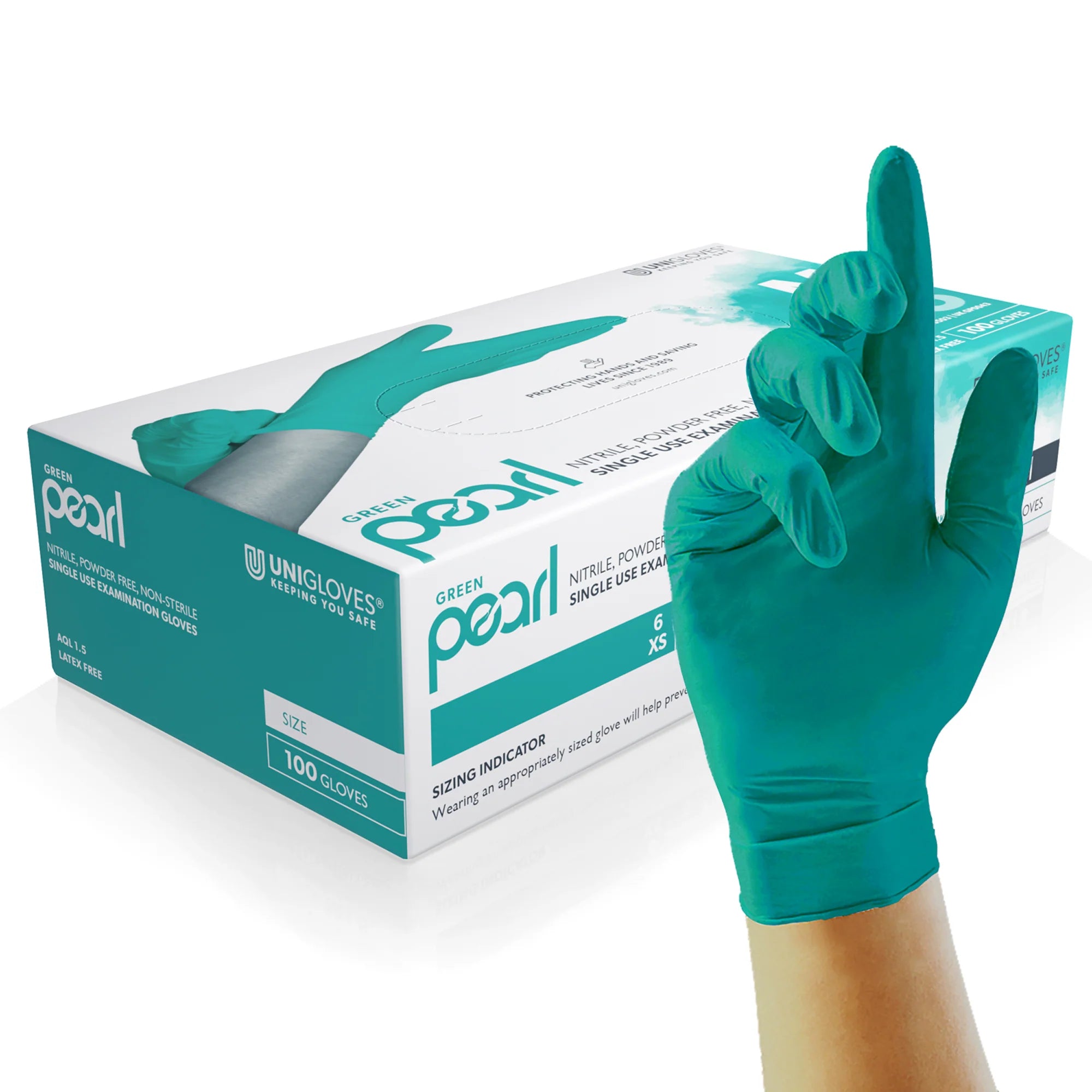 Green Pearl Nitrile Medical Grade Gloves (GP004) – Stratfords